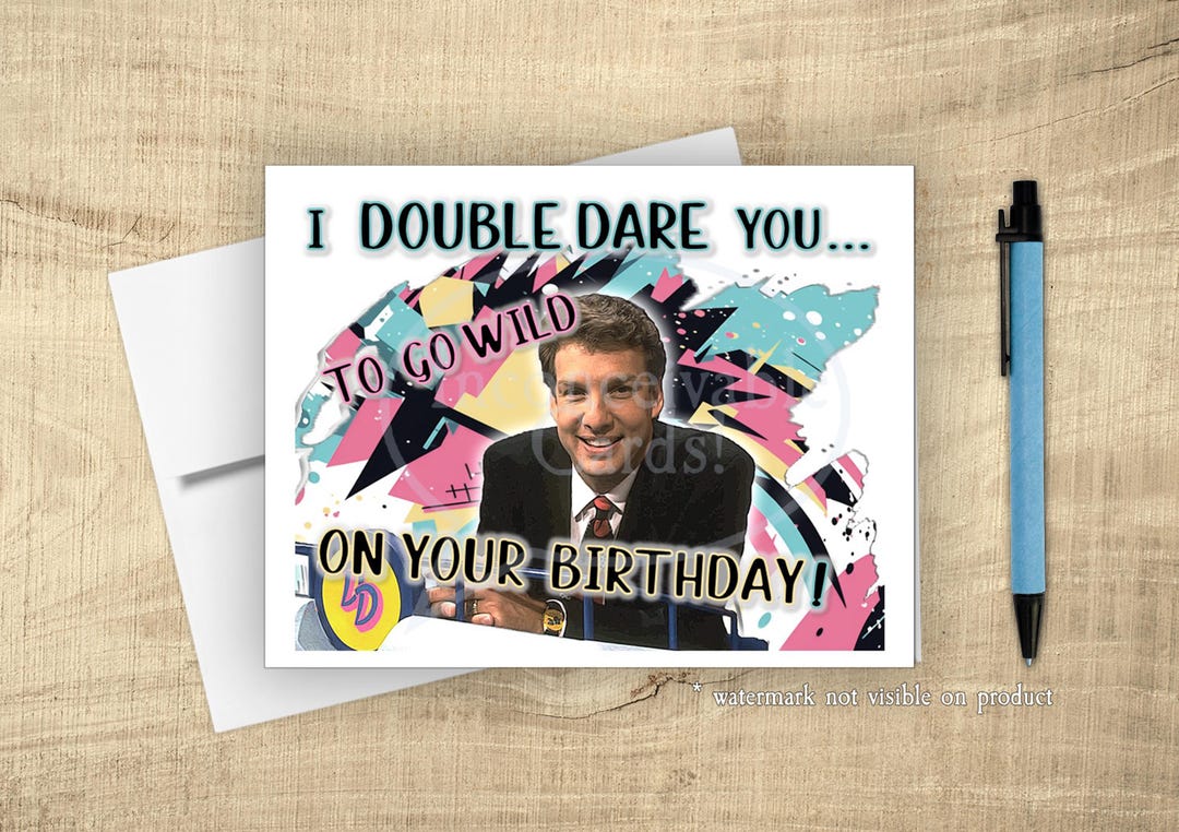 Double Dare - 80s TV, Gen X, Nick, Handmade Birthday Cards - Etsy
