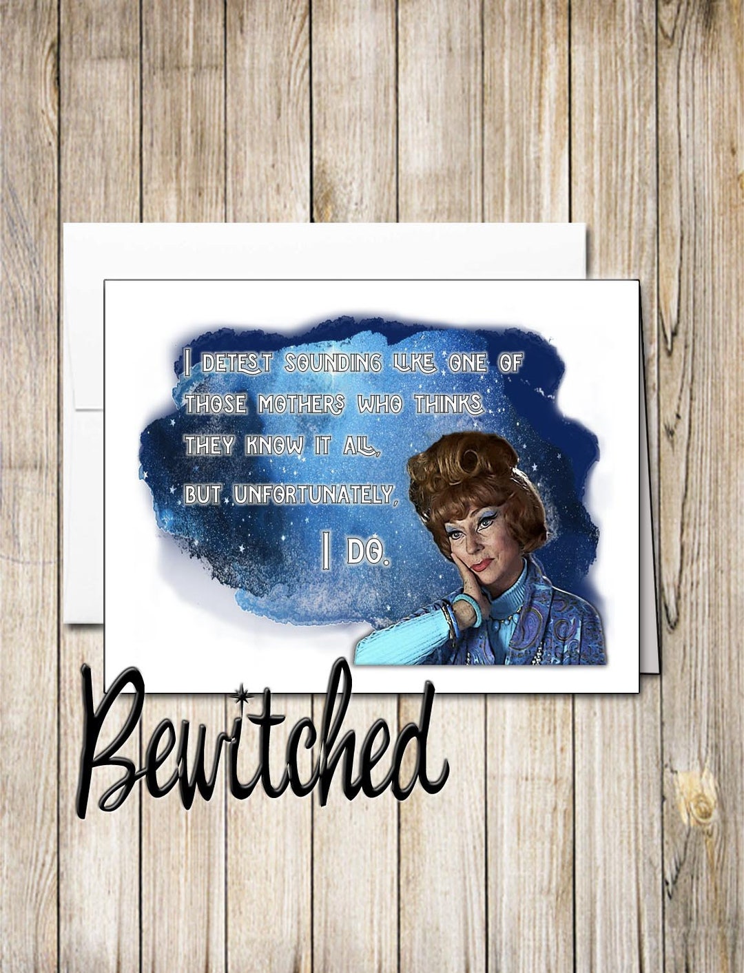 Bewitched know It All Mother Card for Moms Funny - Etsy