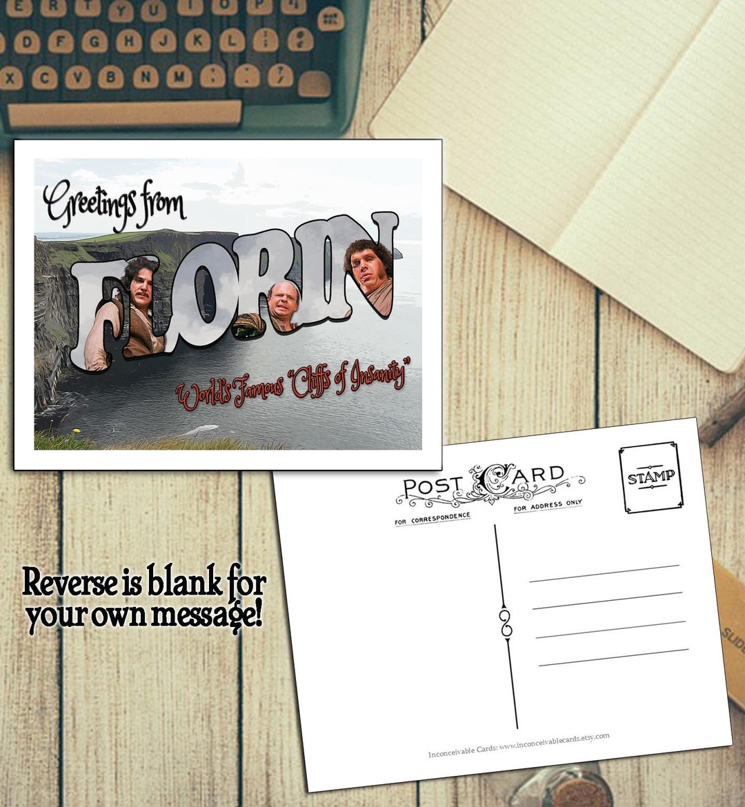 Princess Bride Postcard, Cliffs of Insanity, Princess Bride Quotes ...