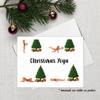 Snowman Yoga Christmas Card - Cute - Recycled Card - Etsy UK