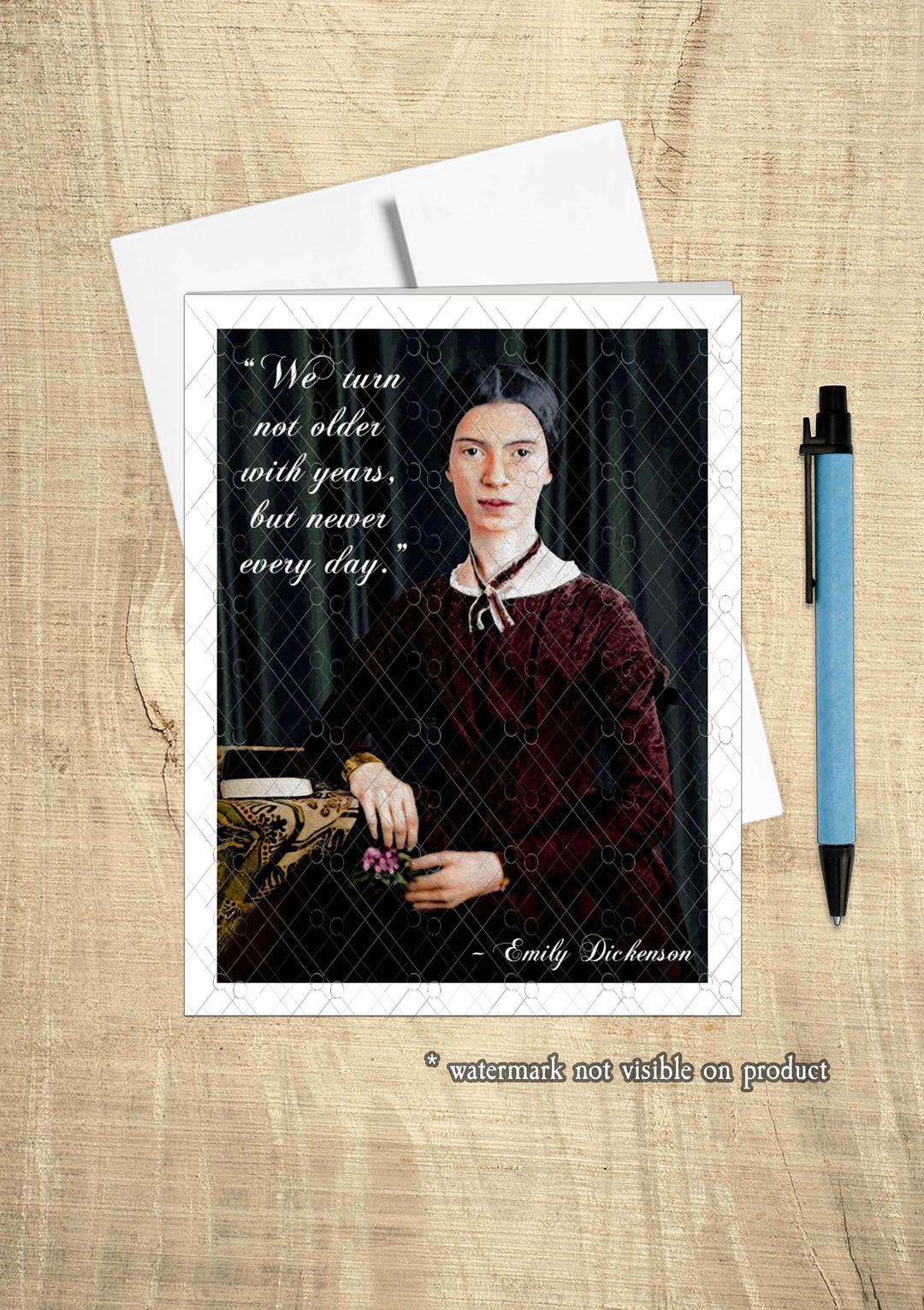 Emily Dickenson Birthday Card "we Turn Not Older With the Years" - Etsy