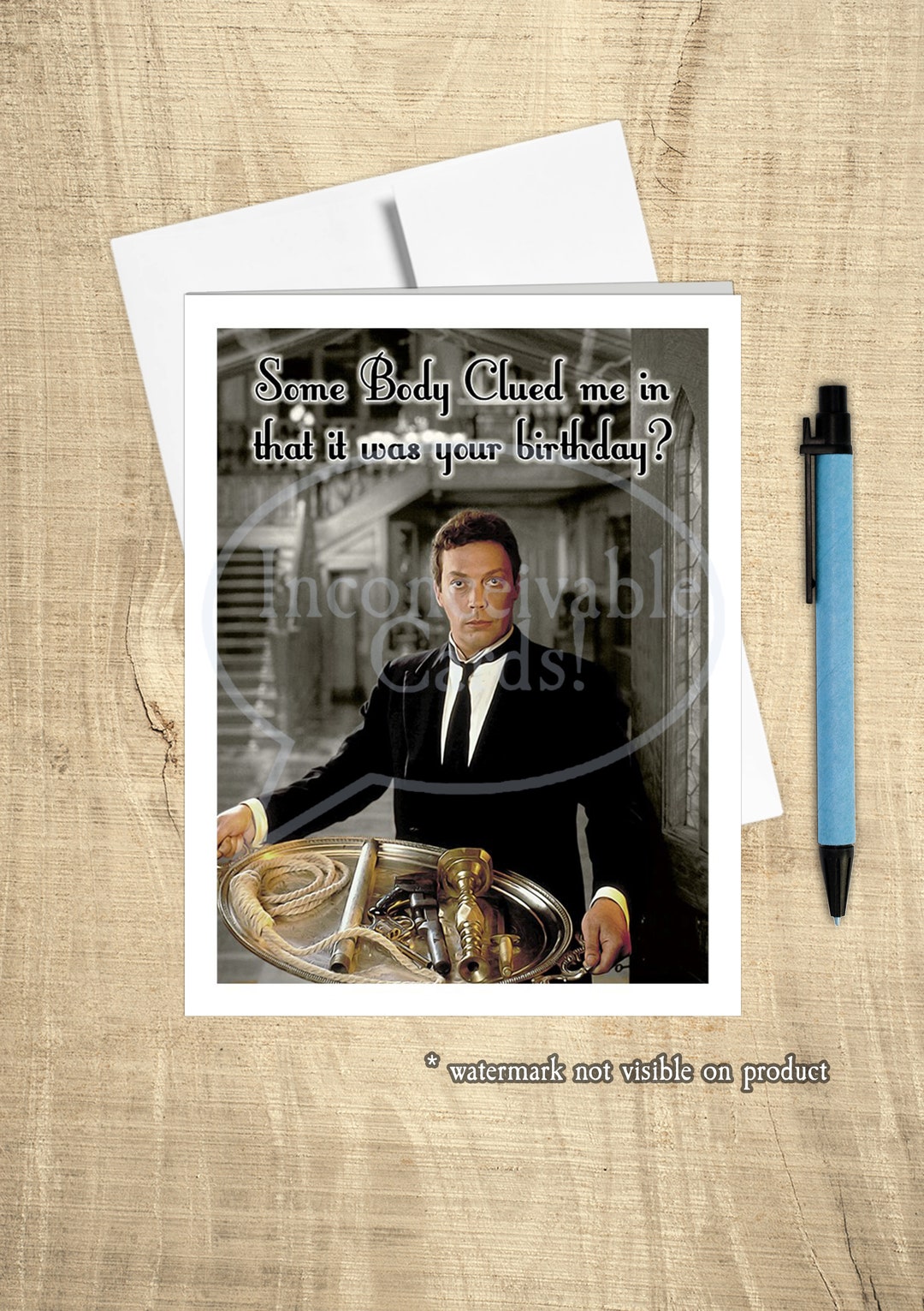 Funny "some Body Clued Me In" Birthday Card, Murder Mystery, *get FREE ...