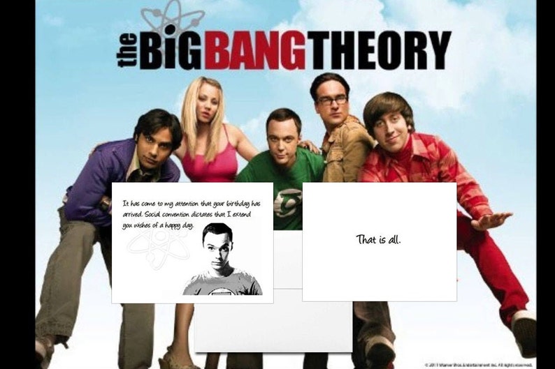 Big Bang Theory Happy Birthday Card - Etsy