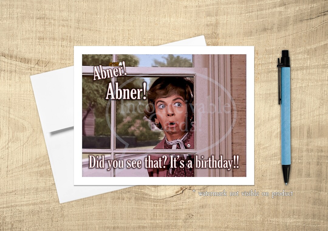 Bewitched "abner Did You See That!" Funny Birthday Card, Card for Her ...