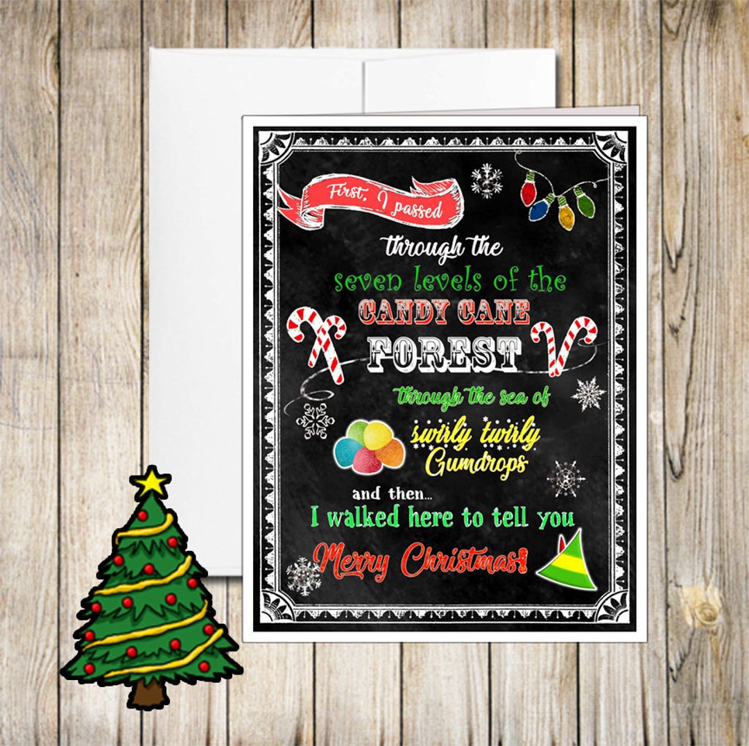 Buddy the Elf Candy Cane Forest - Etsy UK