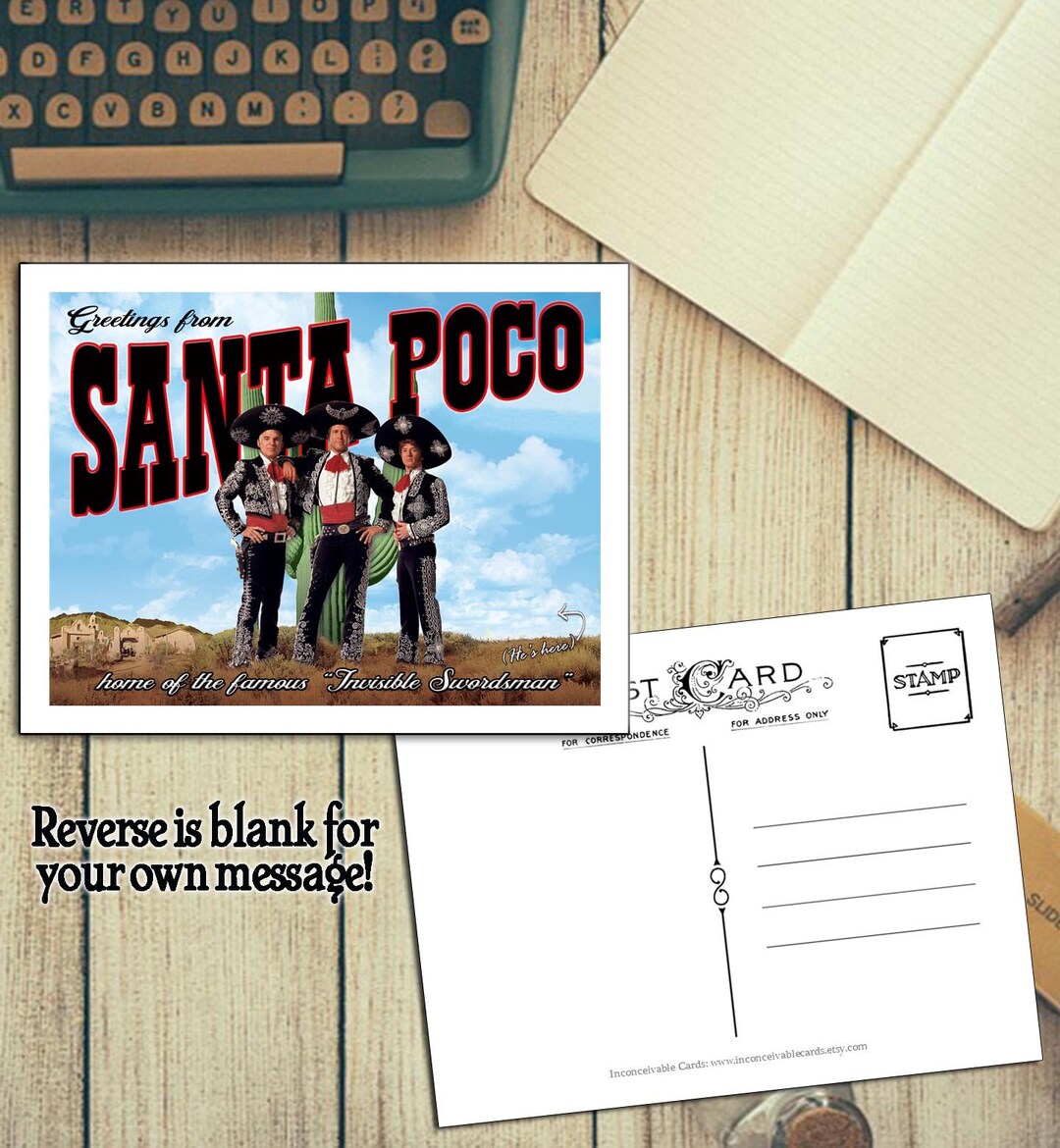 Santa Poco Postcard - Etsy