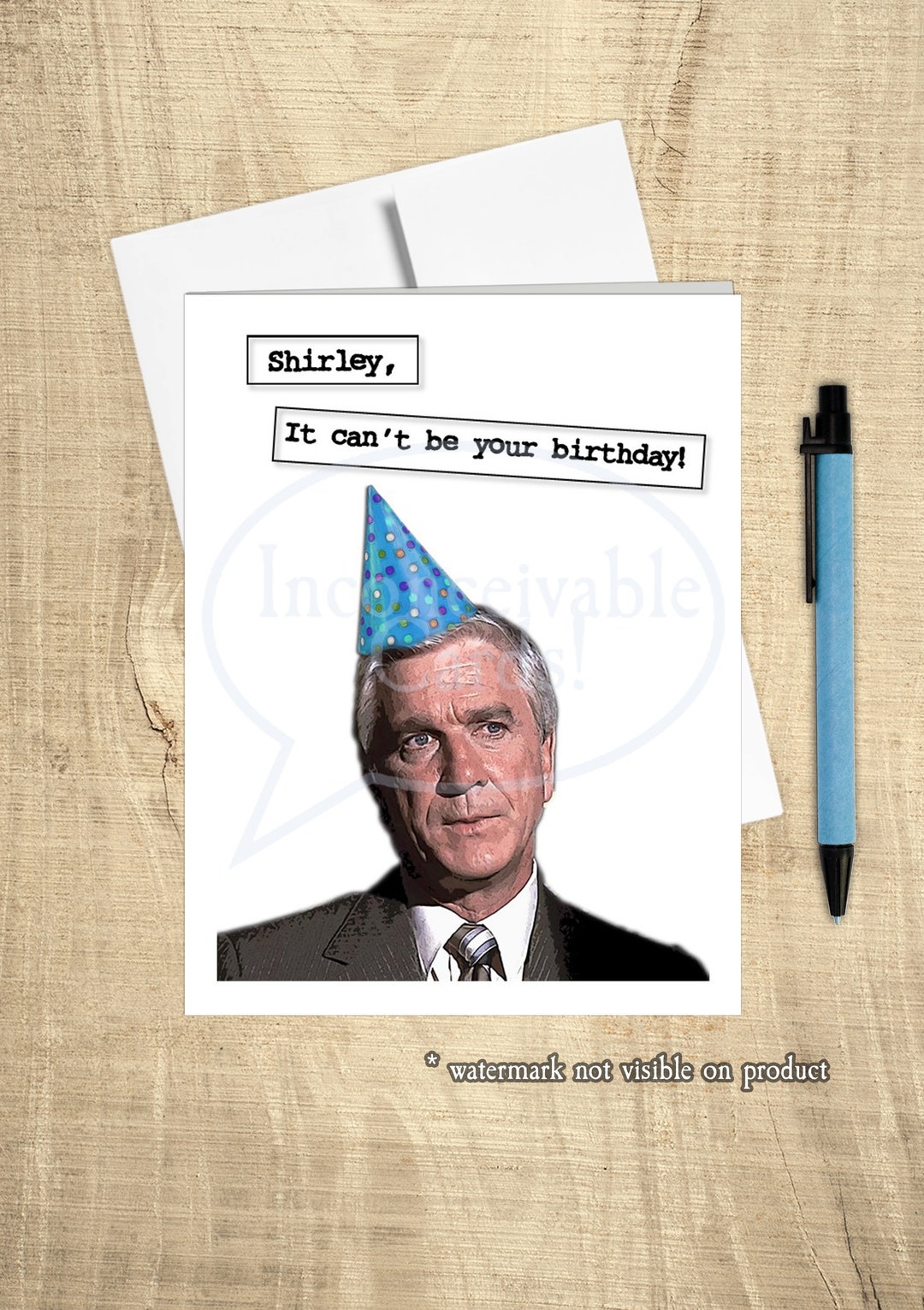 Funny 'don't Call Me Shirley" Birthday Card, 1980s Pop Culture, Happy ...