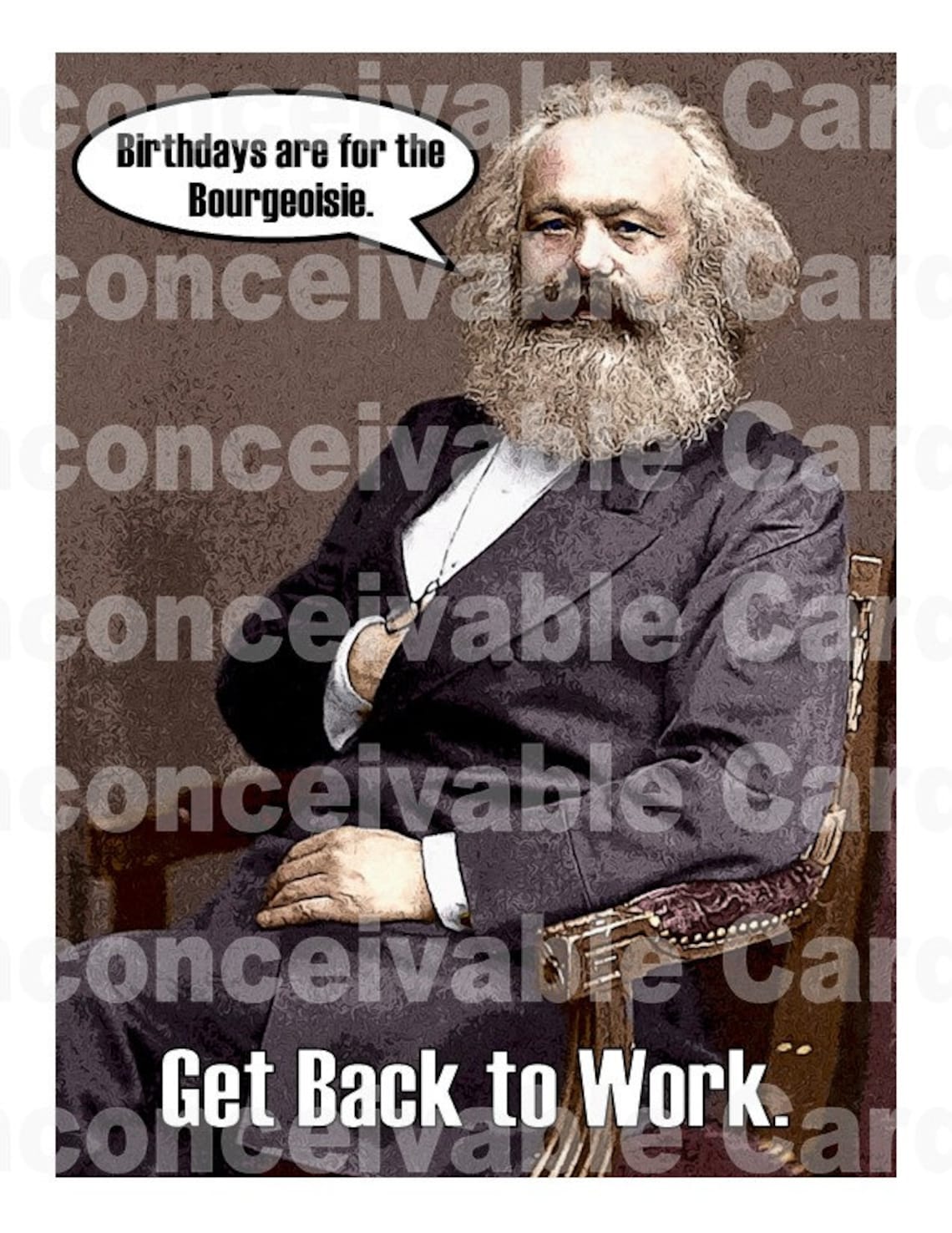 Karl Marx Communism Happy Birthday Card - Etsy Israel