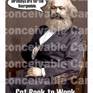 Karl Marx - Communism Happy Birthday Card - Etsy