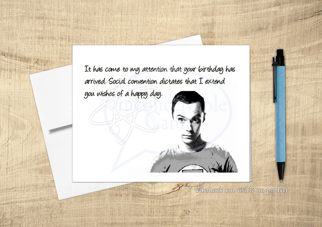 Big Bang Theory Happy Birthday Card - Etsy
