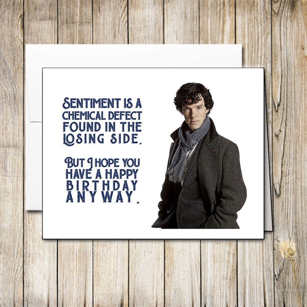 Sherlock Holmes Birthday Card - Etsy