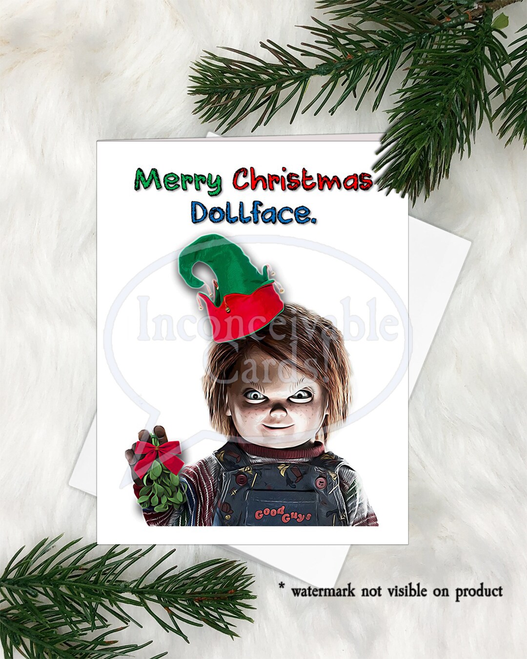 Possessed Demon Doll Christmas Card, Horror Movie Card, Funny Christmas ...