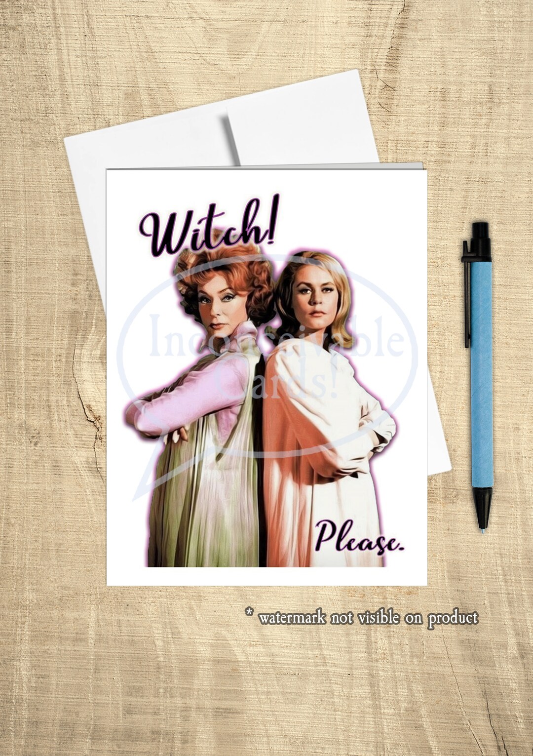 Witch Please Funny Greeting Card, Bewitched Birthday Friend Card - Etsy
