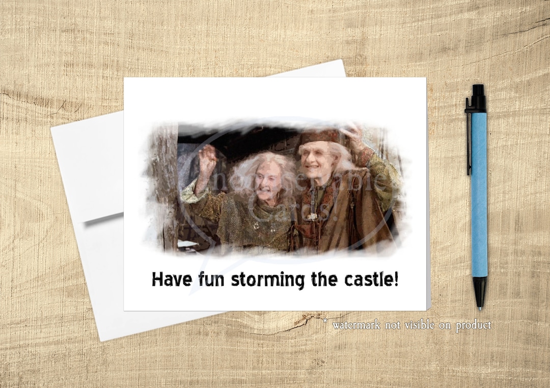 Funny "have Fun Storming the Castle!" Funny Birthday/wedding ...