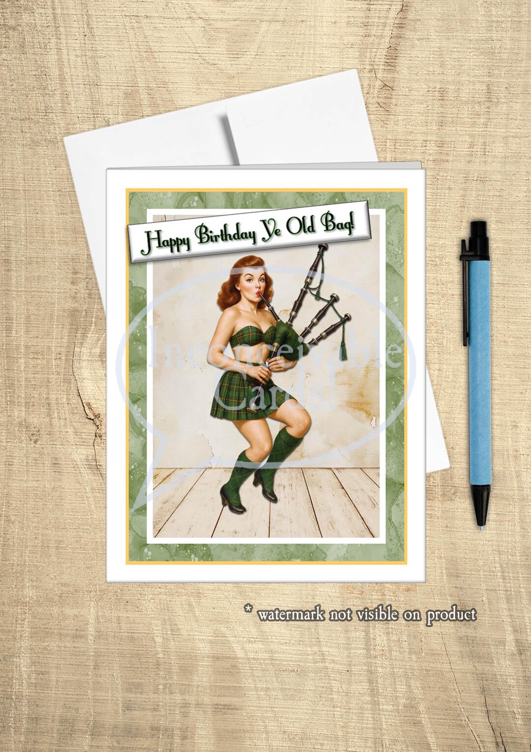 Funny "happy Birthday Ye Old Bag" Sarcastic Birthday Card, Retro Card ...