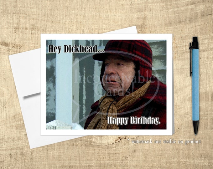 Grumpy Old Men Happy Birthday Dckhead, Funny Birthday Card, Rude ...