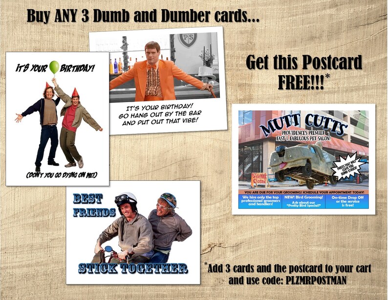Dumb and Dumber Postcard*limited Time: FREE Postcard With Qualifying ...