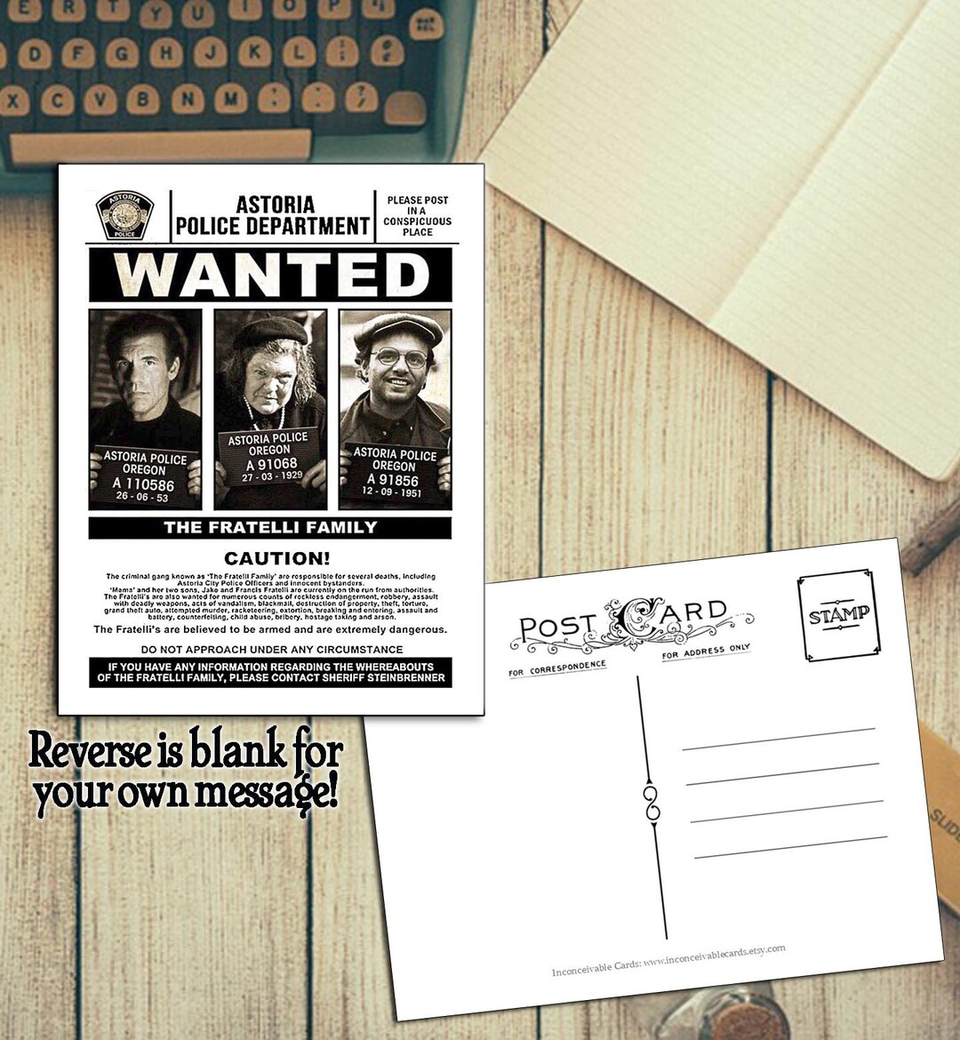 Goon Fratelli - Postcard - 80s Cult Classic! - Etsy