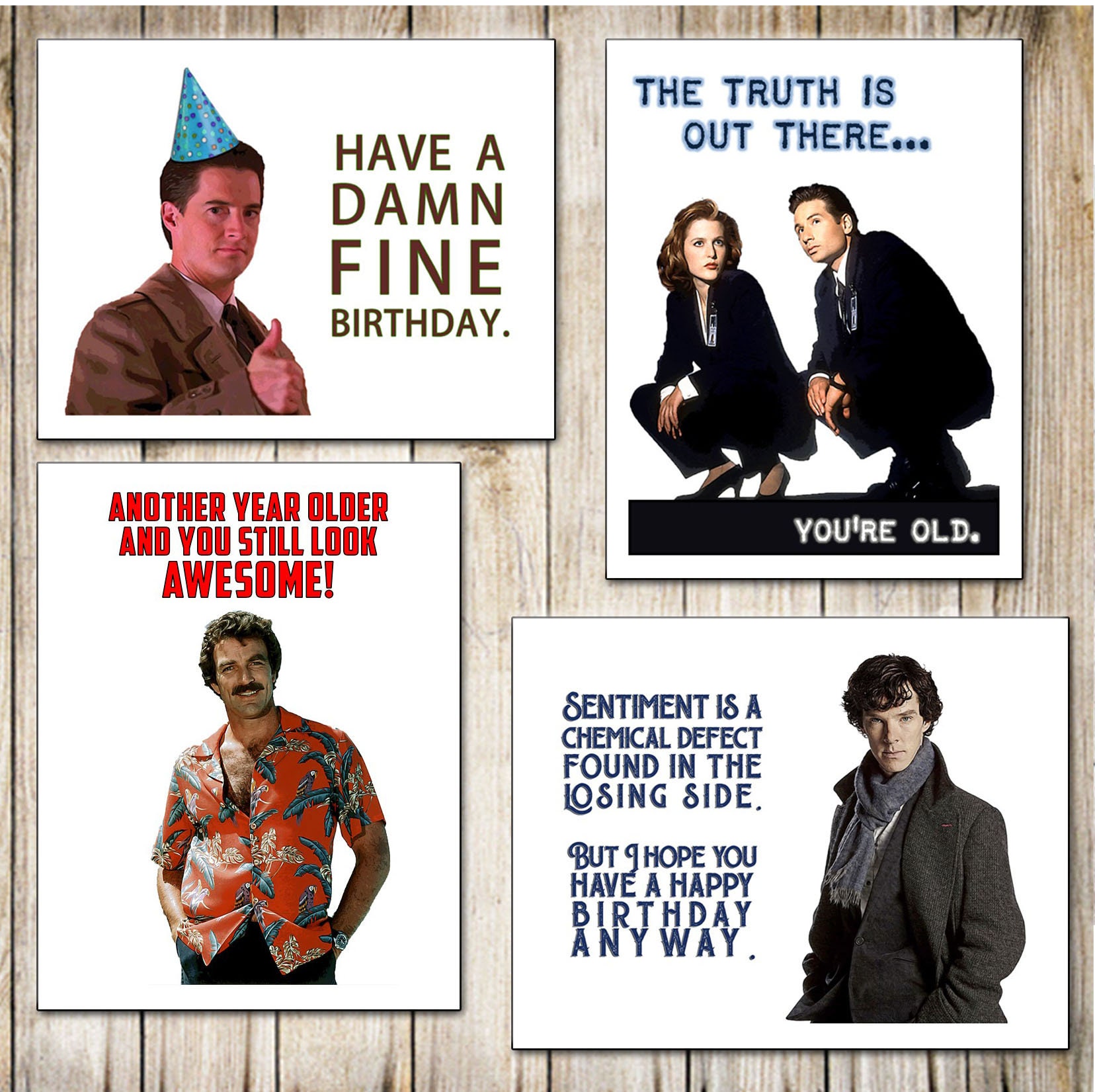 Classic TV Detectives Birthday Card Pack of 10 - Etsy