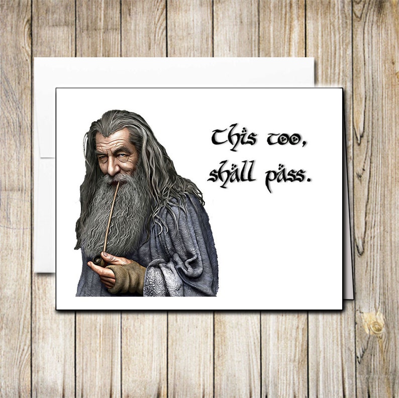 Wizard and Hobbits Card to Brighten Spirits - Etsy