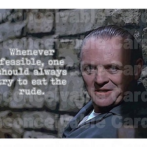 Hannibal Lecter Funny Eat Rude People All-occasion Card - Etsy