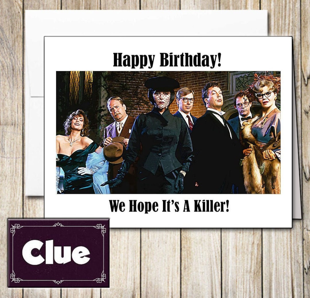 Clue Killer Birthday Card Funny Mystery Birthday Card - Etsy