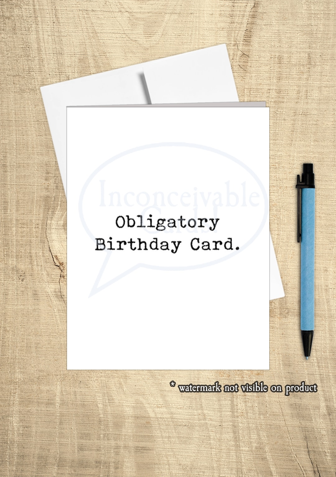 Obligatory Funny Birthday Card - Etsy