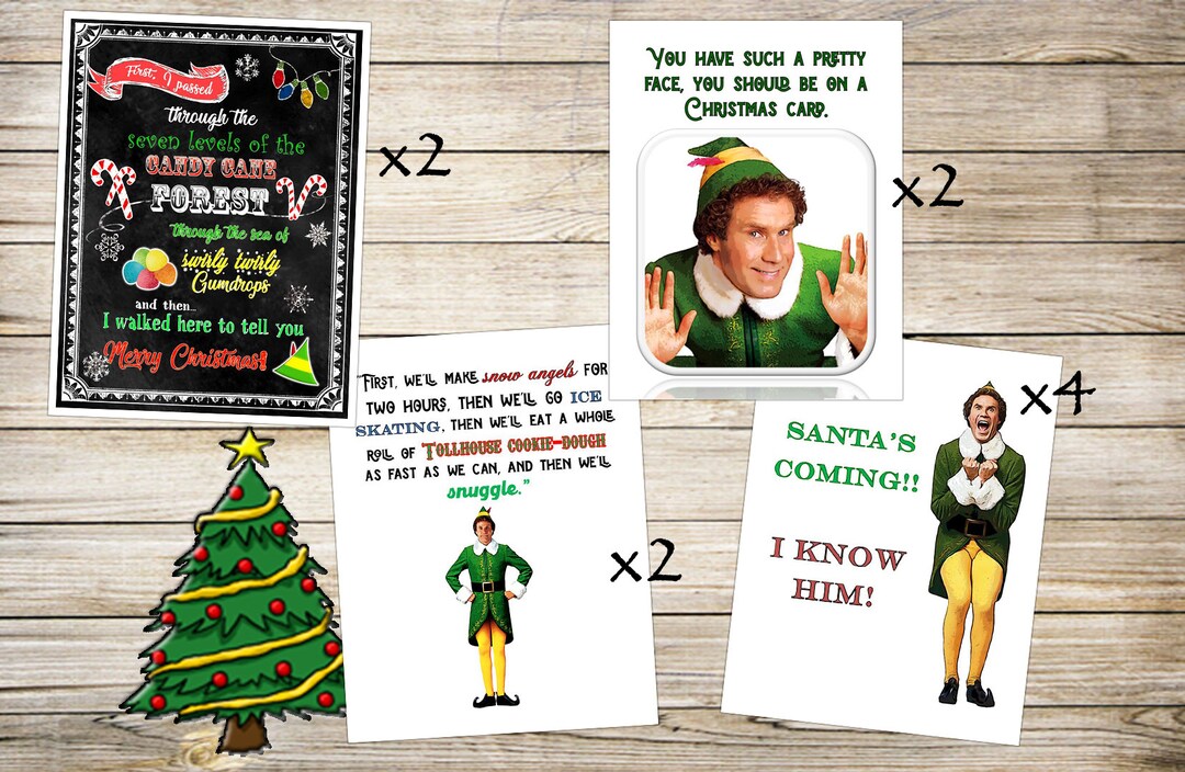 Buddy the Elf 10 Pack Christmas Cards - Etsy