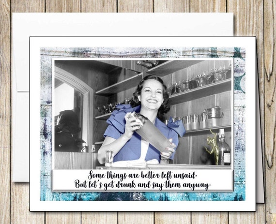 Funny Retro Vintage Birthday Card - Etsy