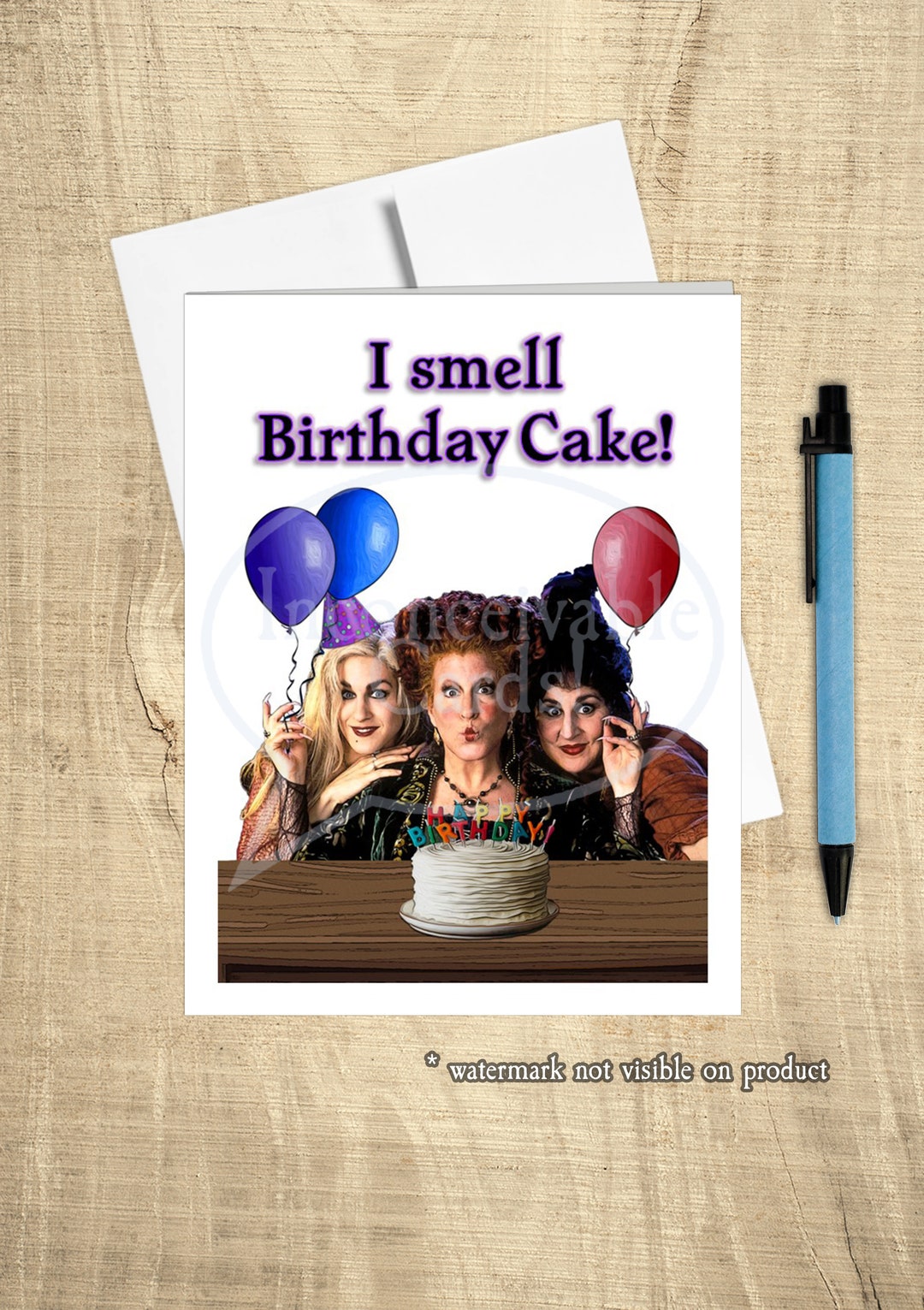 Funny "i Smell Birthday Cake" Witches Birthday Card - Etsy
