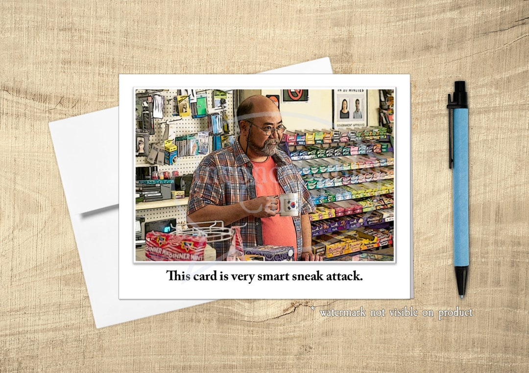 Mr. Kim Funny "sneak Attack" Greeting Card, Any Occasion, Thinking of ...