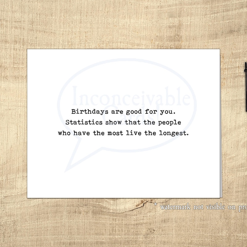 Statistics Birthday Card - Etsy