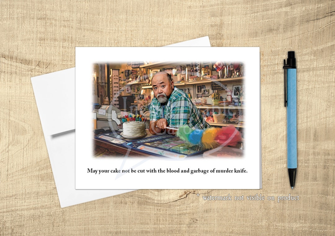 Mr. Kim Funny Birthday Murder Knife Greeting Card *limited Time: FREE ...