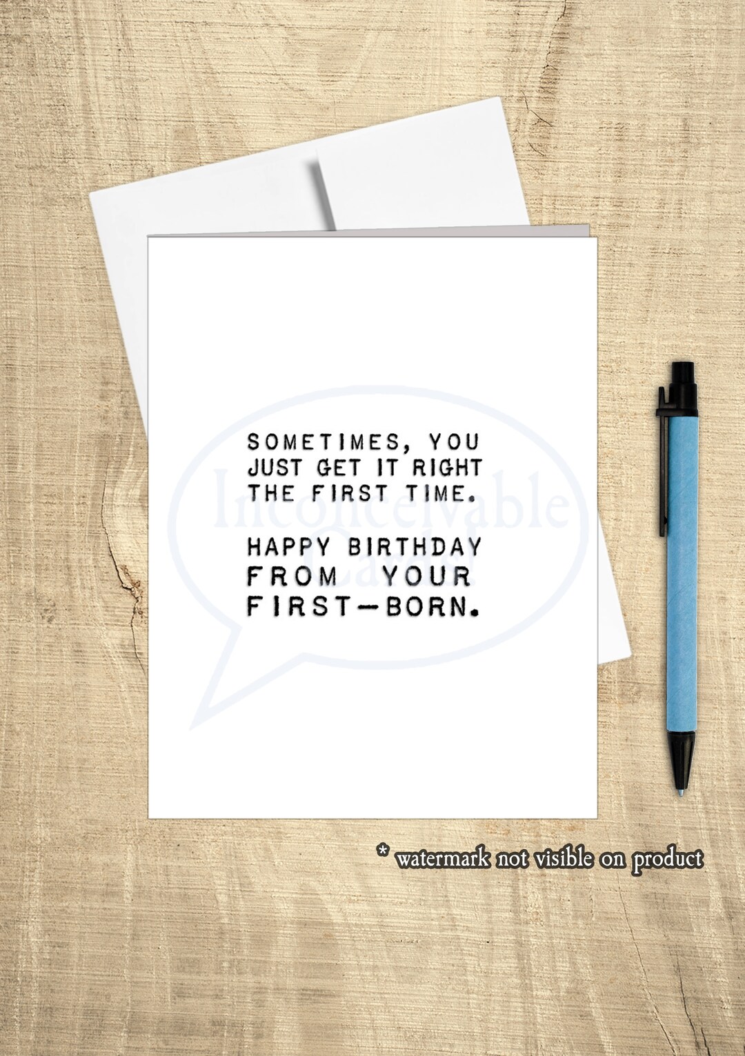 Funny First Born Birthday Card, Sarcastic Card, Oldest Child Card, Card ...