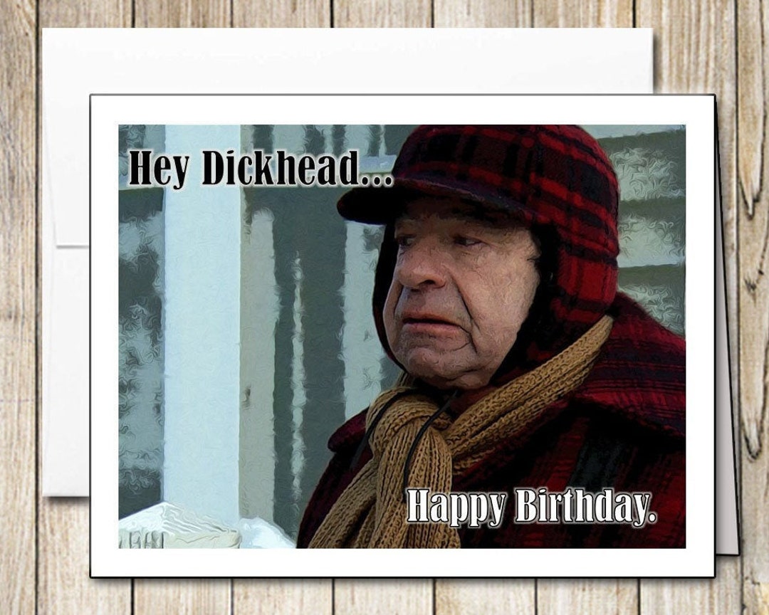 Grumpy Old Men Happy Birthday Dckhead, Funny Birthday Card, Rude ...