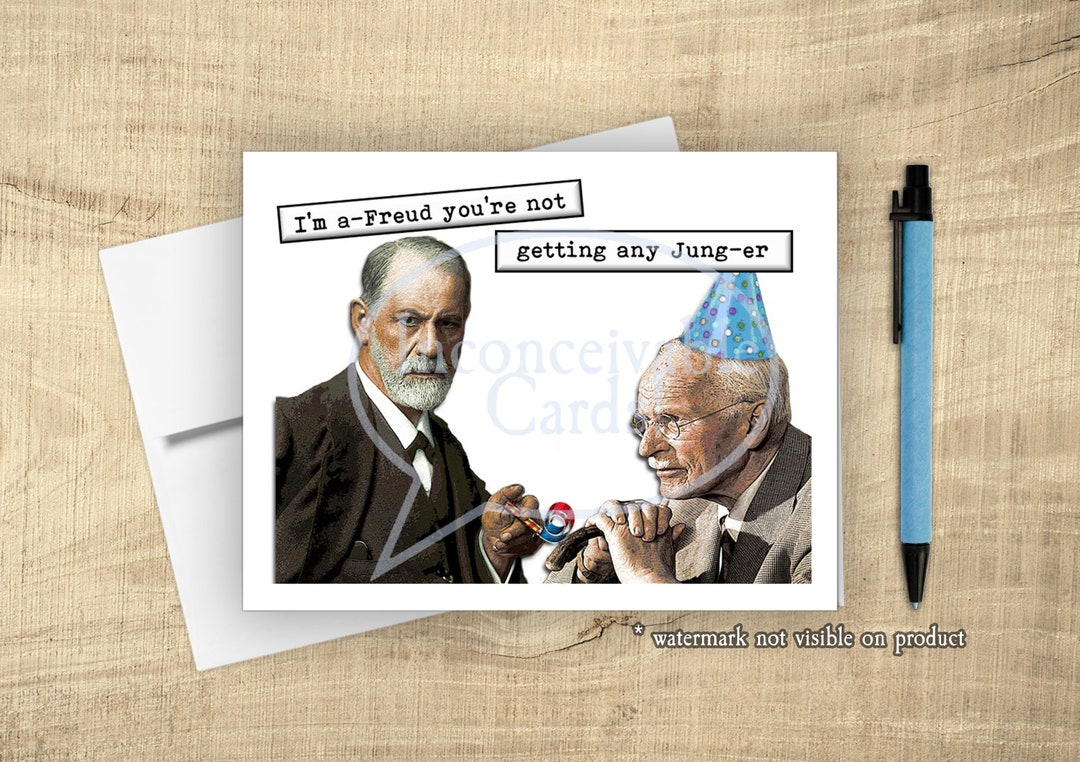 Funny "freud and Jung" Birthday Card, Card for Scientists - Etsy