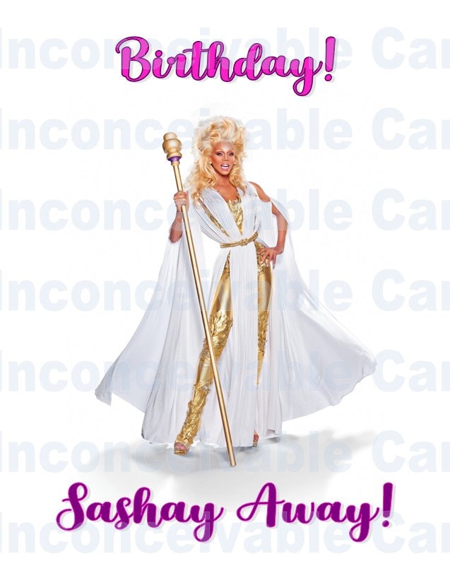Rupaul Funny Birthday Sashay Away Card Dirty Humor Card - Etsy