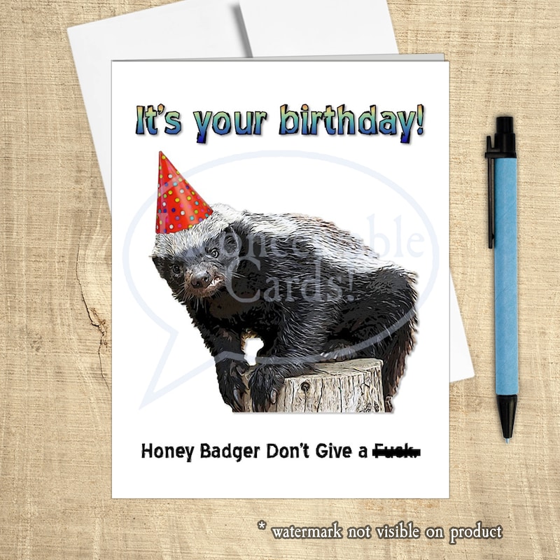 Badger Happy Birthday - Etsy