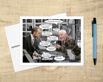 Psych Birthday Card Shawn and Gus, Funny TV Show, TV Detective, Card ...