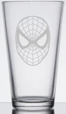 Spider-man Inspired Etched Pint Glass, Etched Mug, Marvel, Super Hero ...