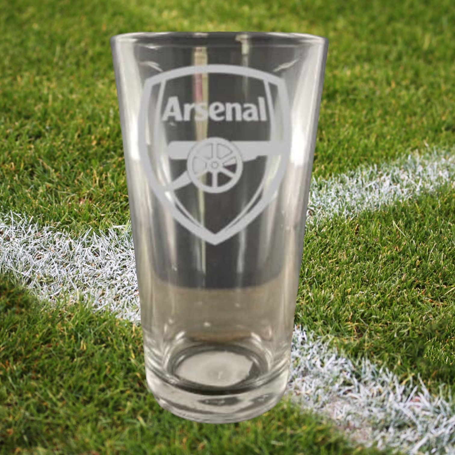Arsenal F.C. Inspired Etched Pint Glass, Soccer, Sports, Soccer Fan ...