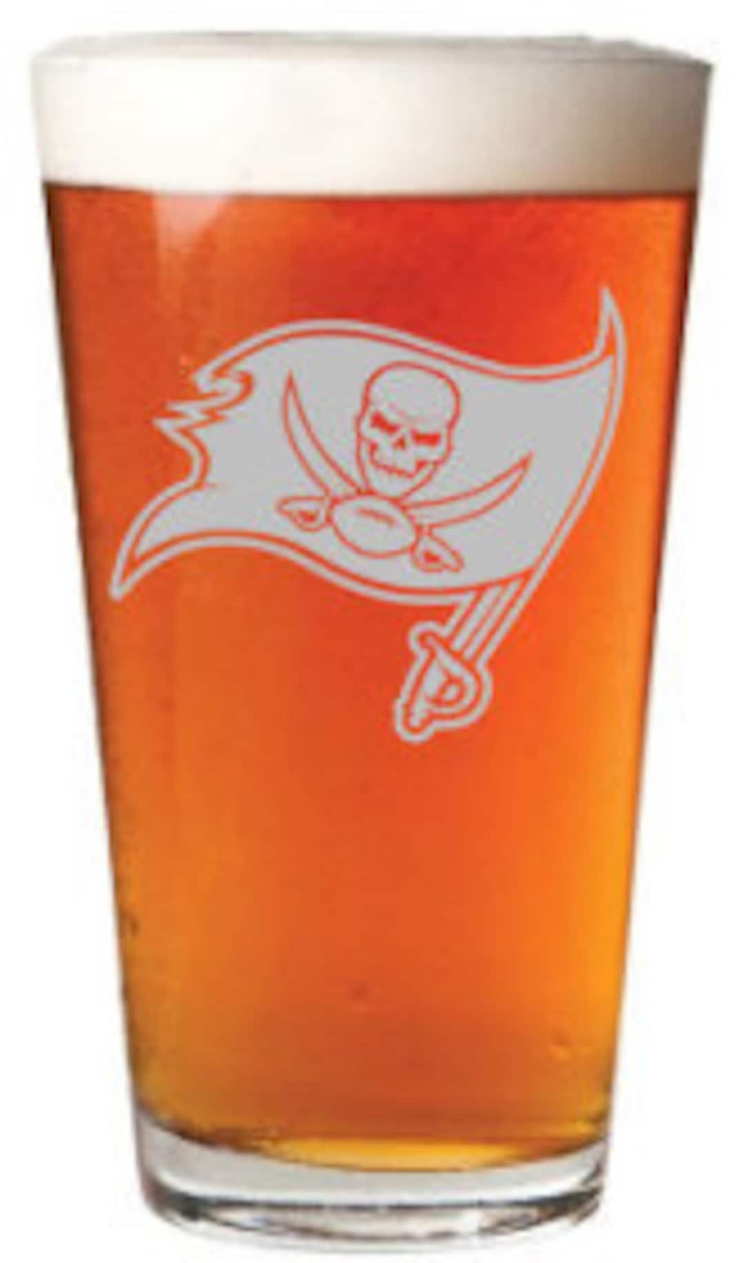 Tampa Bay Buccaneers Inspired Etched Pint Glass, Beer Mug, Nfl ...