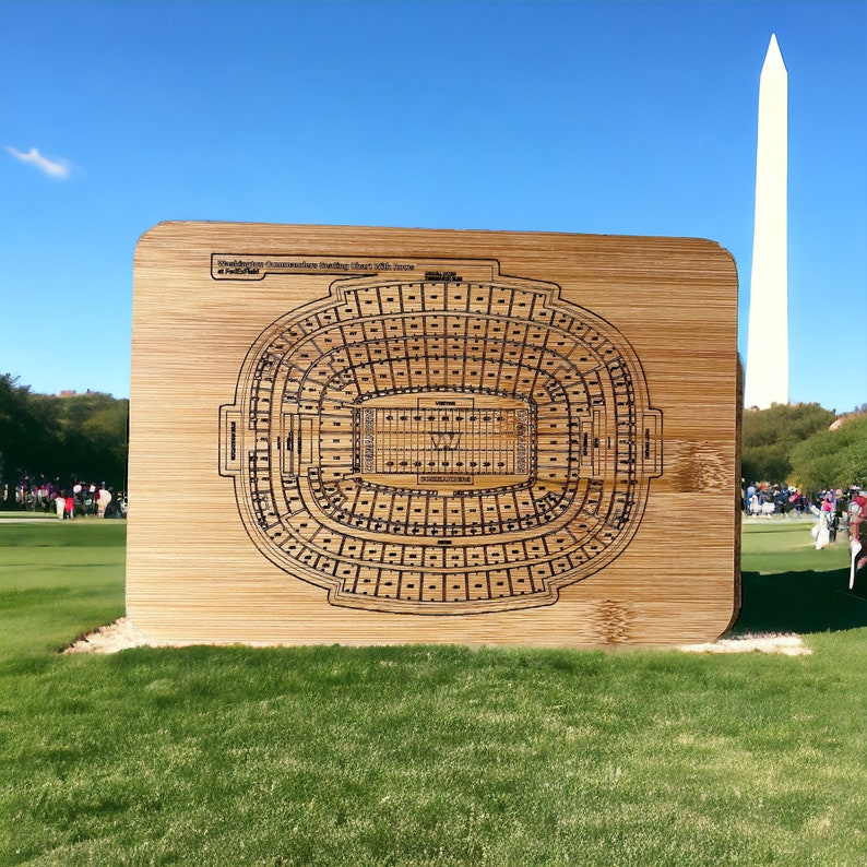 Fedex Field, Stadium Seating Chart Custom Engraved Cutting Board ...