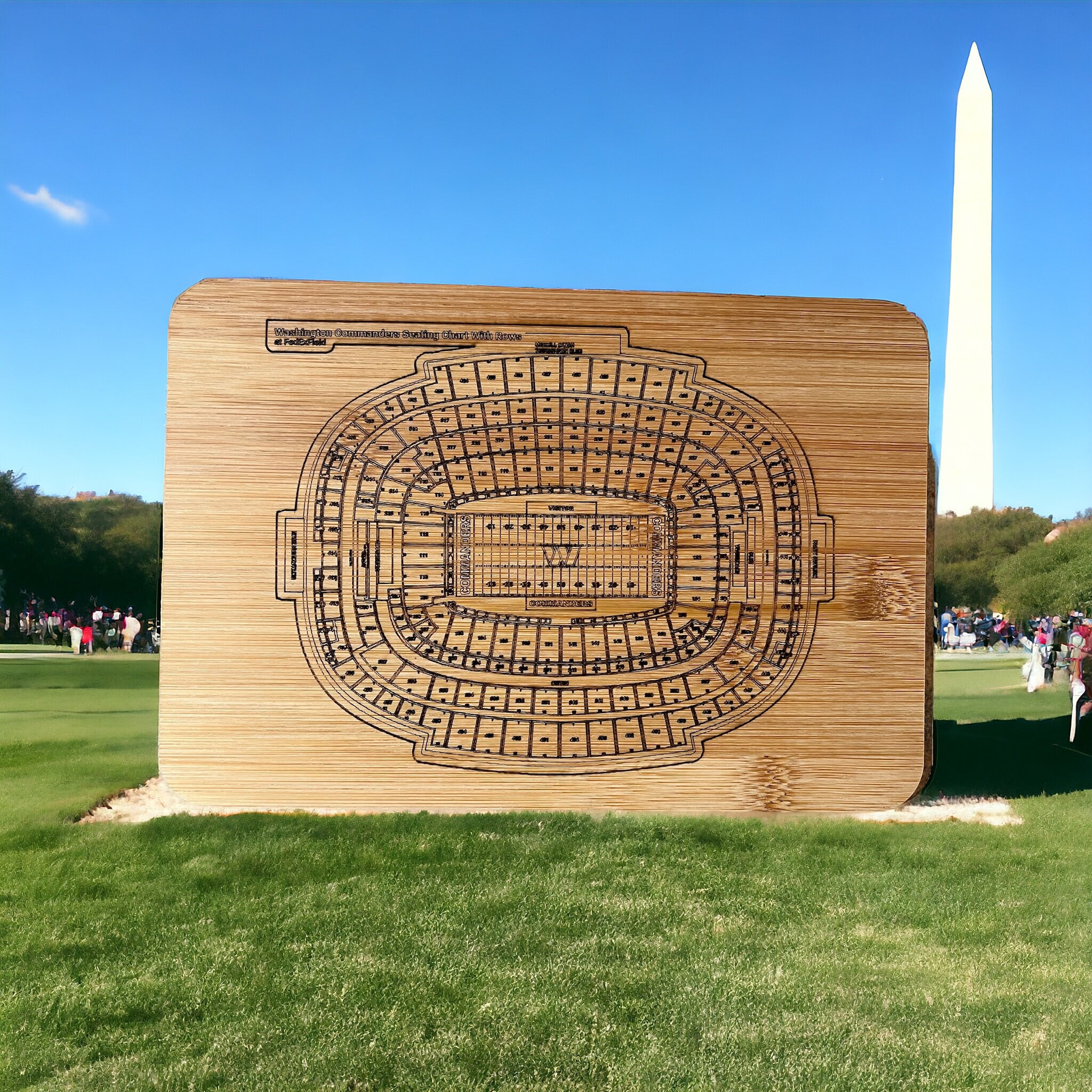 Fedex Field, Stadium Seating Chart Custom Engraved Cutting Board ...