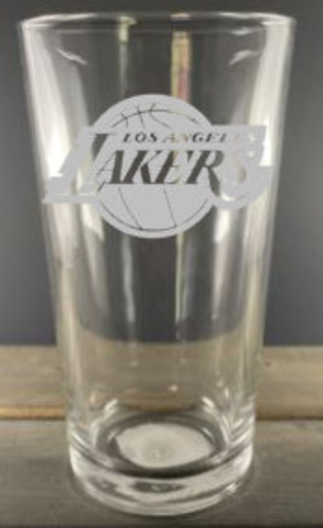 Los Angeles Lakers Inspired Glass Etched Pint Glass, Basketball, NBA ...