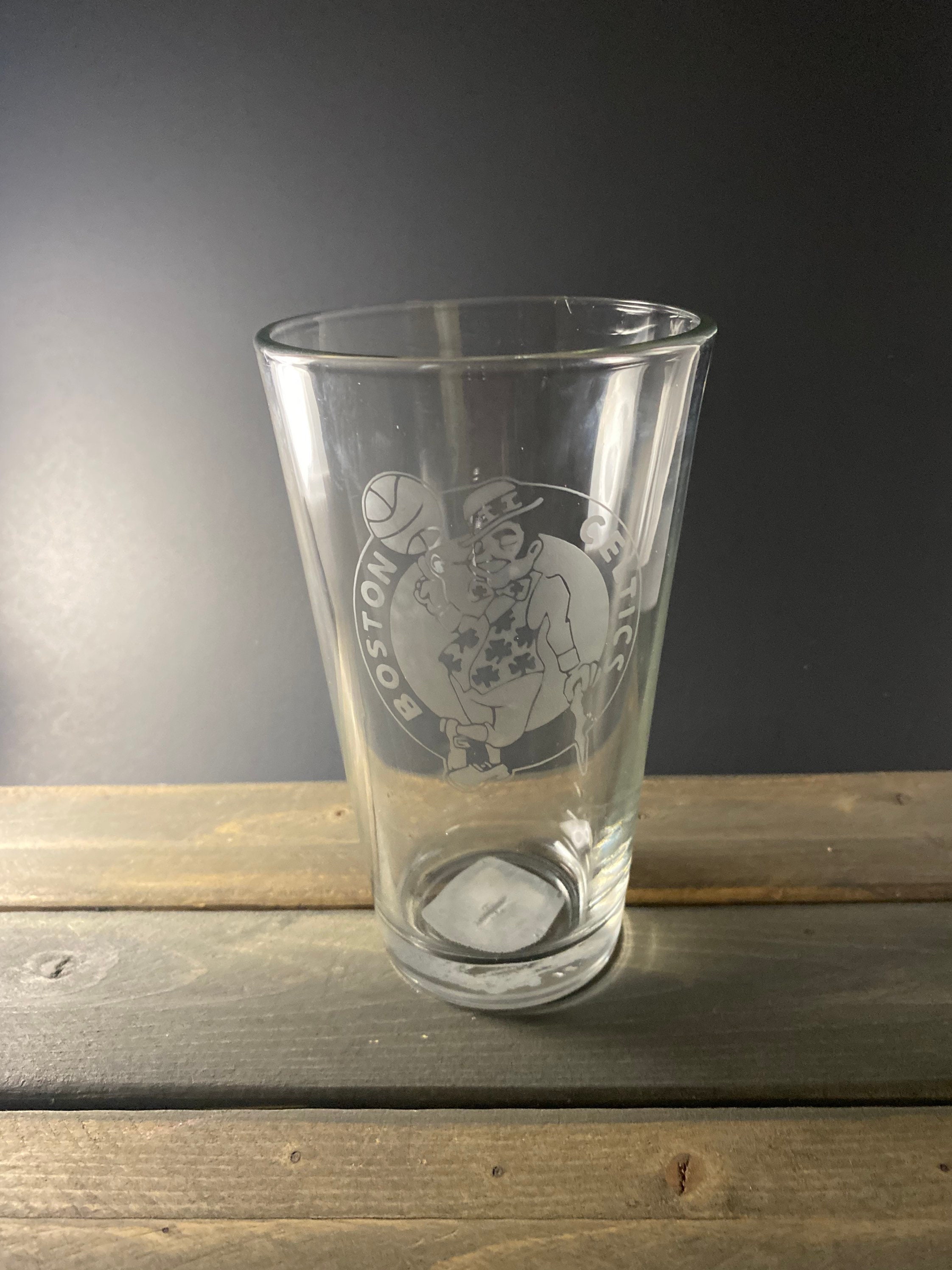 Boston Celtics Glass Etched Pint Glass NBA Basketball, Custom Gift ...