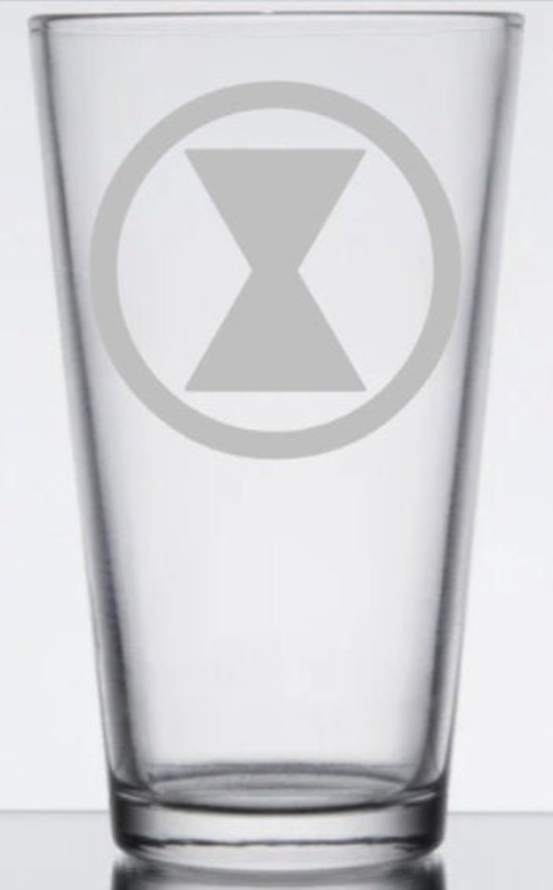 Black Widow Inspired Etched Pint Glass, Marvel, Avengers, Etched Glass ...