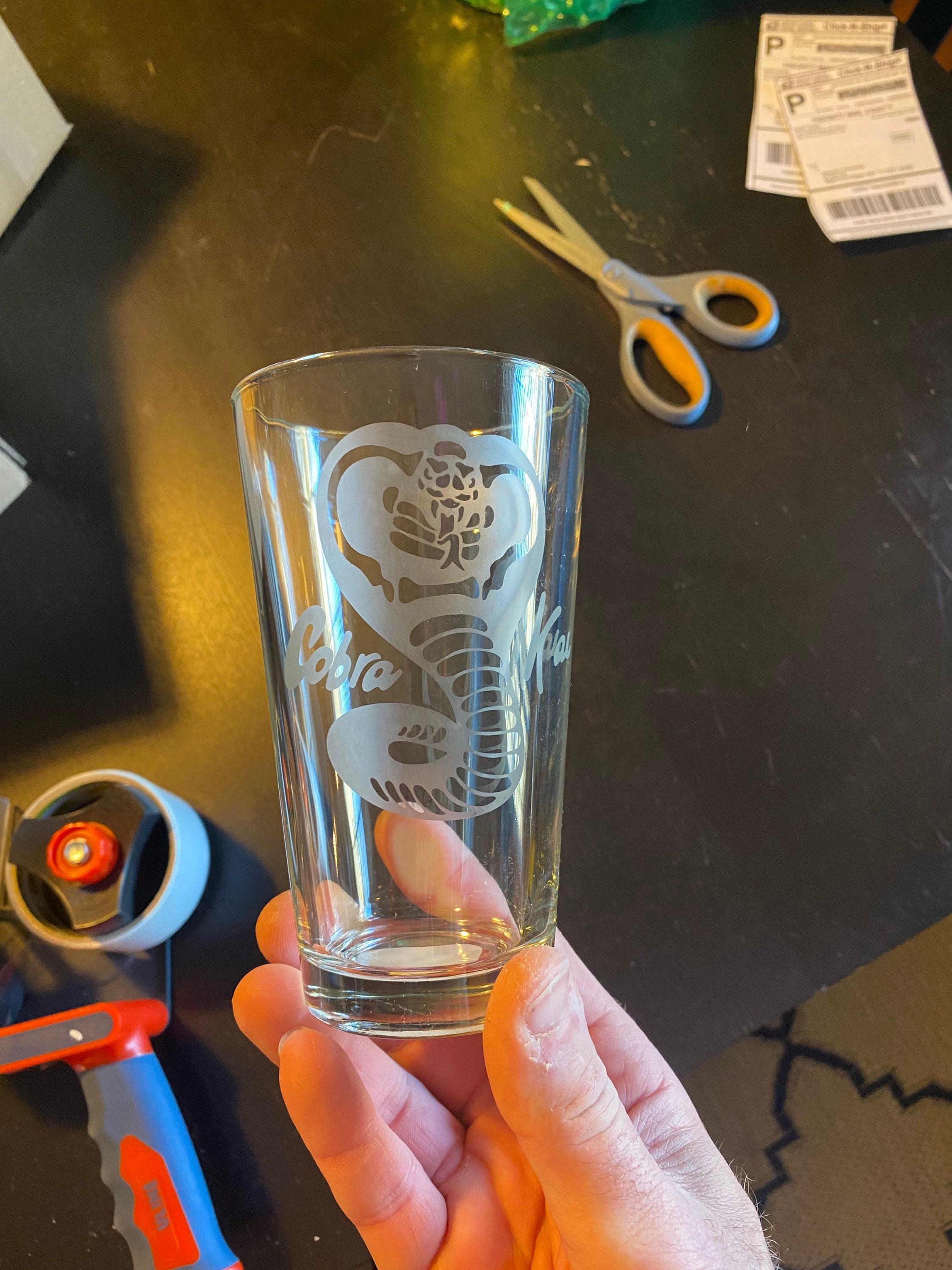 Cobra Kai Inspired Etched Pint Glass Karate Daniel Larusso - Etsy