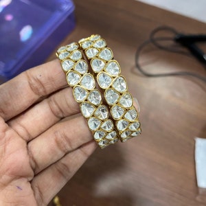 Sabyasachi Inspired Premium Moissanite Brass High Gold Bangles With ...