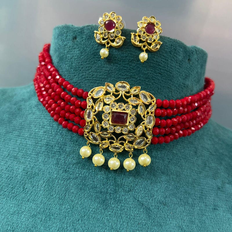 Indian Ruby Necklace - Etsy